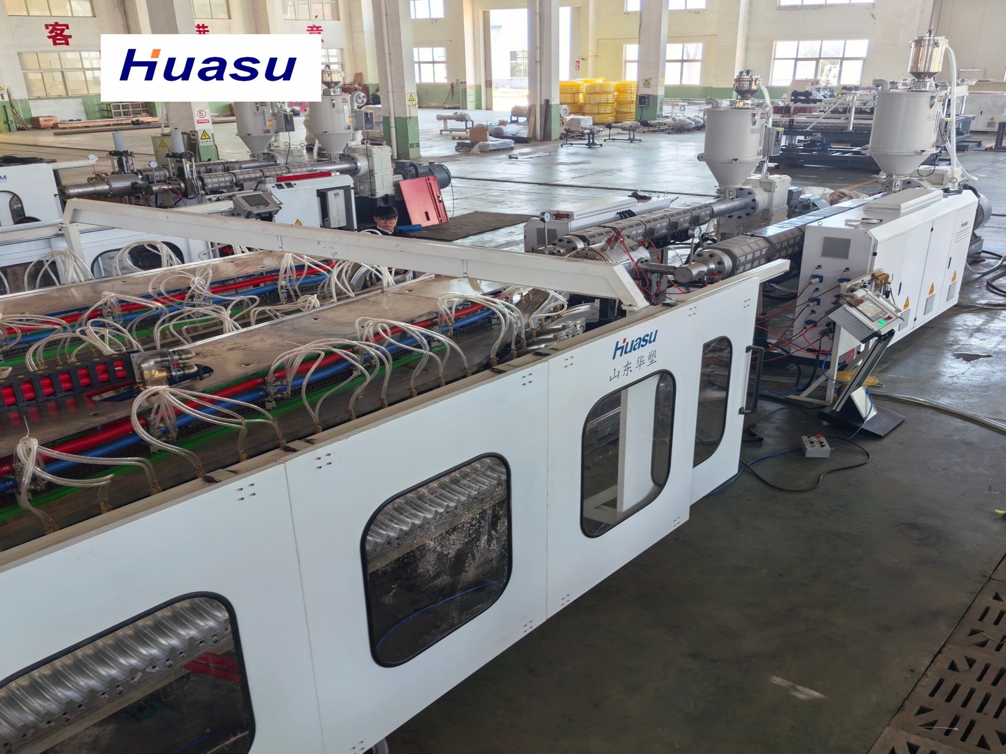 Automatic PVC / PE / HDPE Pipe Extrusion Line For Drainage Pipe And ...