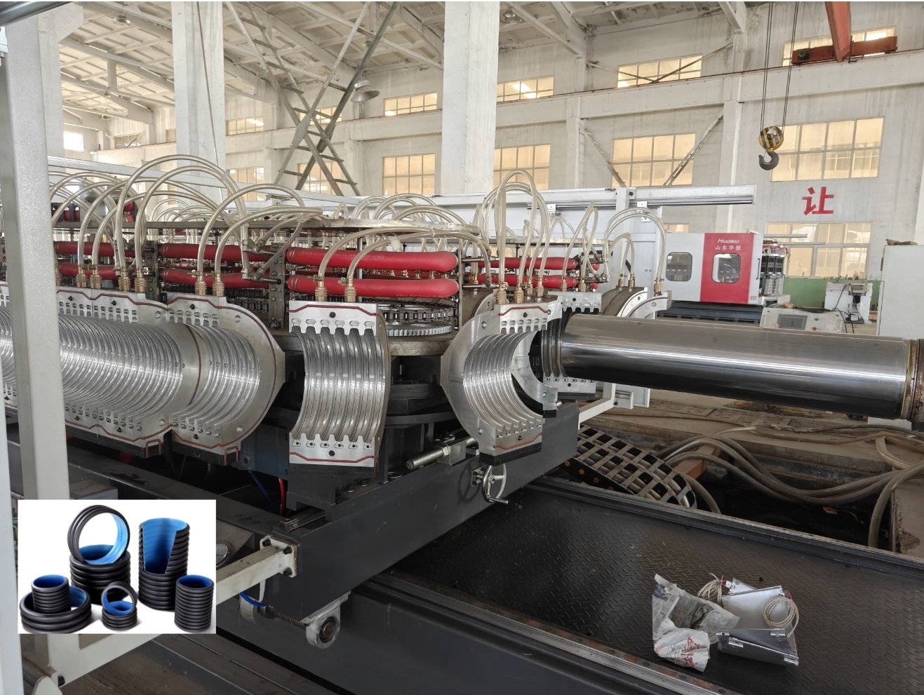 WEG AC Motor Corrugated Pipe Extrusion Line for PE Pipes